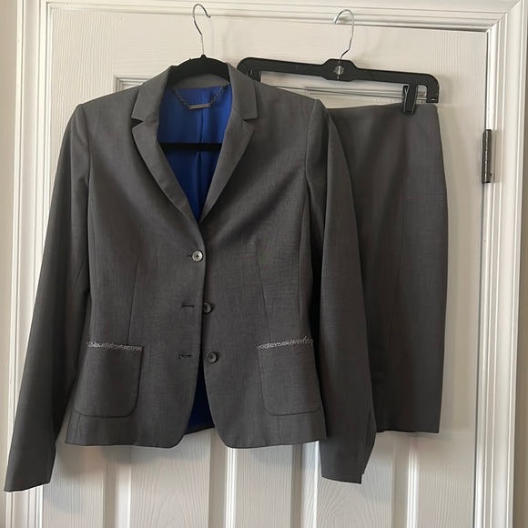 Elie Tahari | Other | Elie Tahari Grey Suit Jacket And Pencil Skirr ...